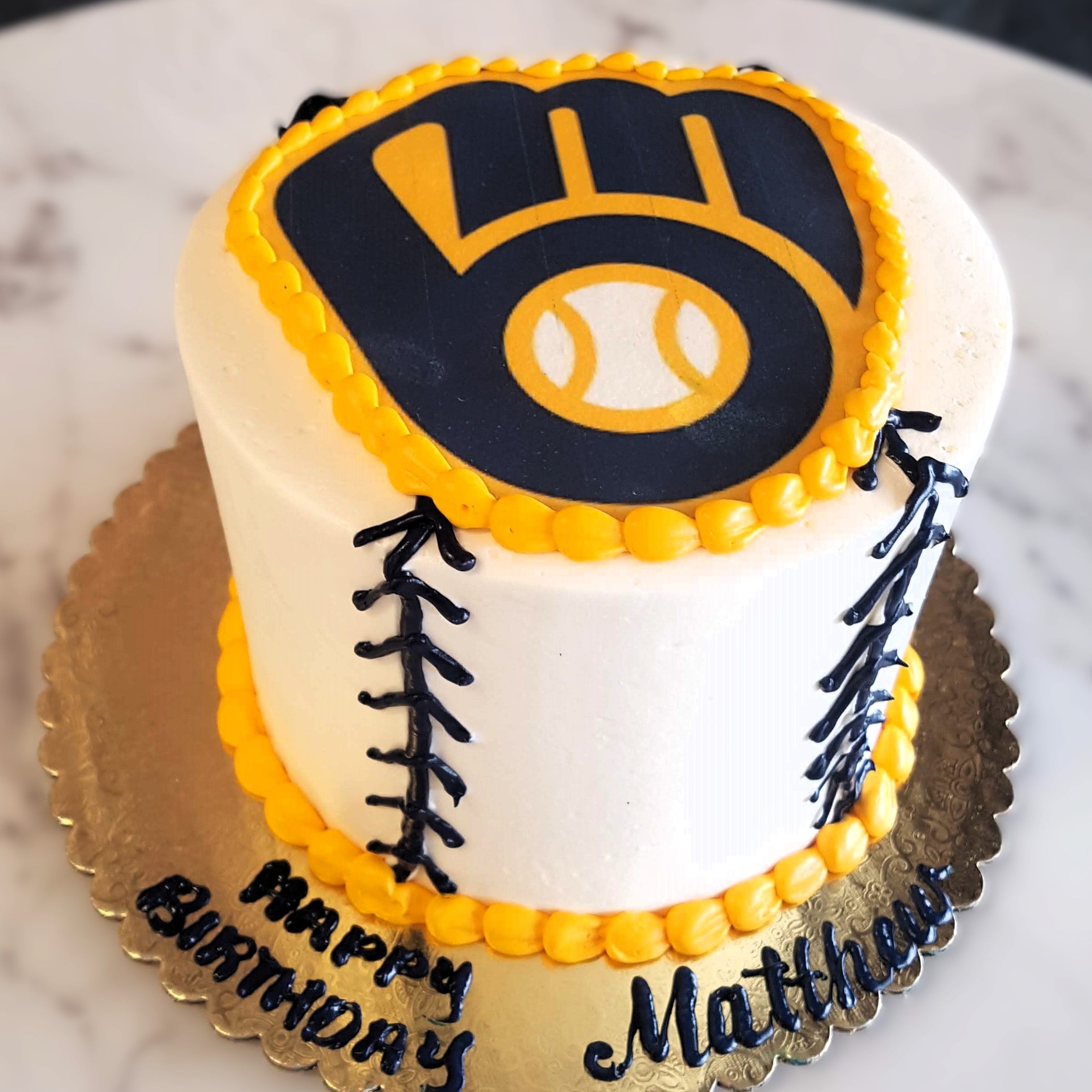 Milwaukee Brewers | Baseball Cake | Major League – Rolling In Dough Bakery