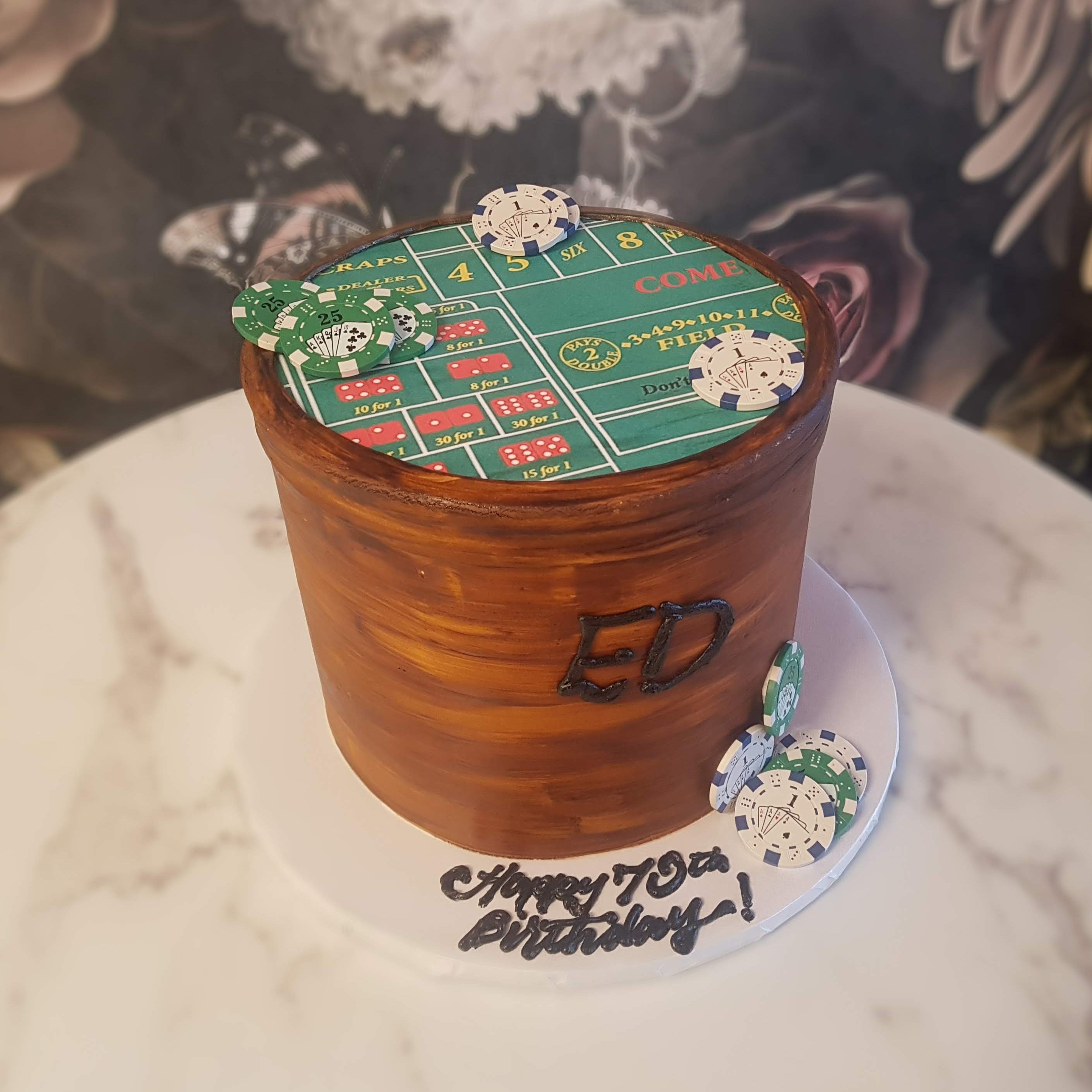 Craps Table Cake | Gambling Cake | Table Casino Cake – Rolling In Dough ...