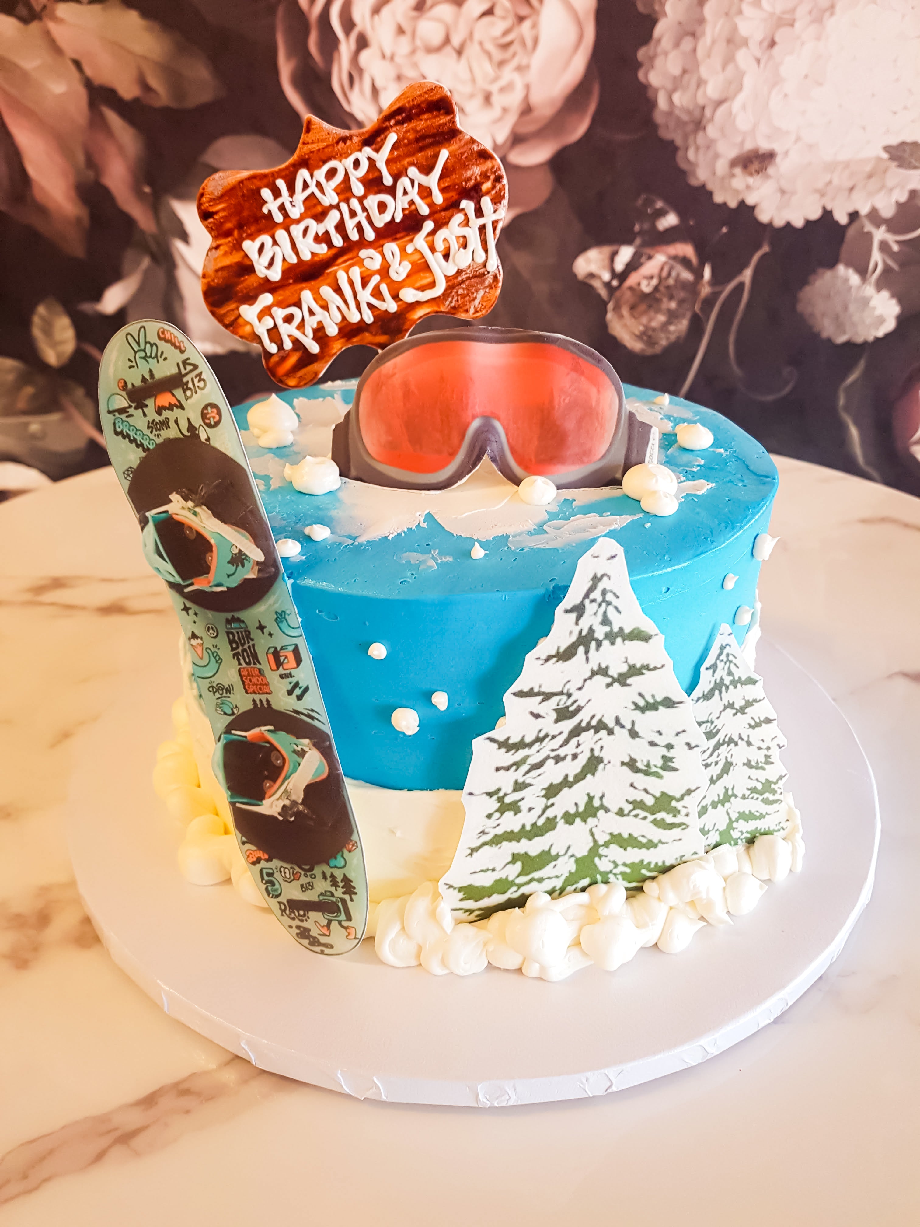 Snowboard Cake – Rolling In Dough Bakery