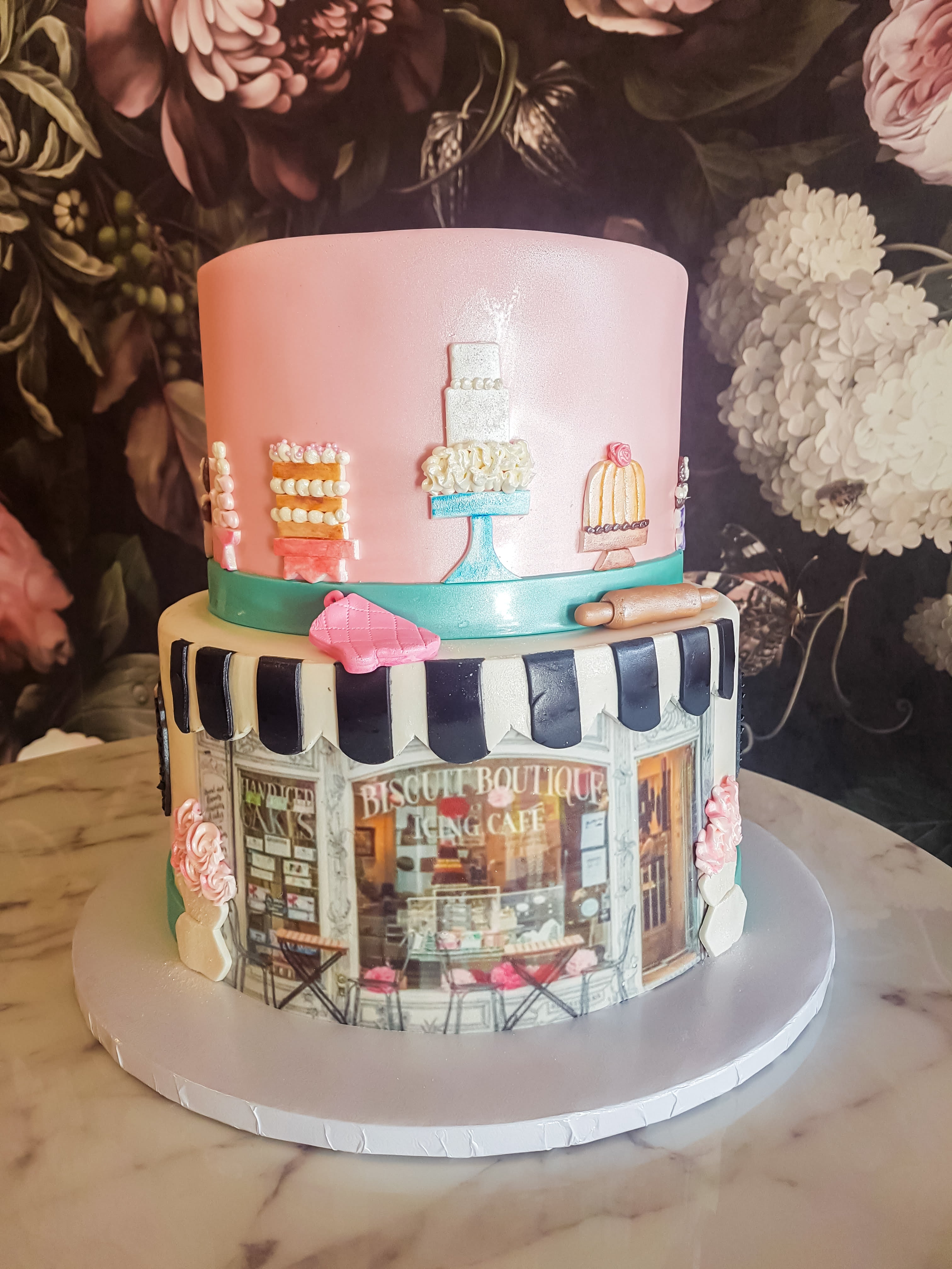 Cafe Paris | French Theme | Bakery Cake – Rolling In Dough Bakery